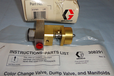 Genuine Graco 832503 High Pressure Color Change Valve For Paint Sprayer ...