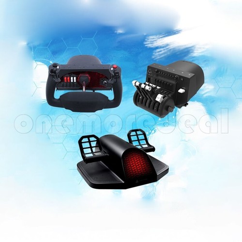 Original Alpha Flight Controls YOKE+Throttle Quadrant+Rudder Pedal for ...