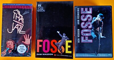 BOB FOSSE LOT - FOSSE - PAPERBACK BIO + FOSSE DVD + ALL THAT JAZZ ...