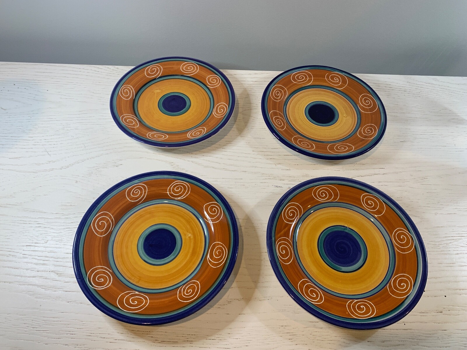Pier 1 Italian Swirl Salad Plate, Set Of 4 | eBay