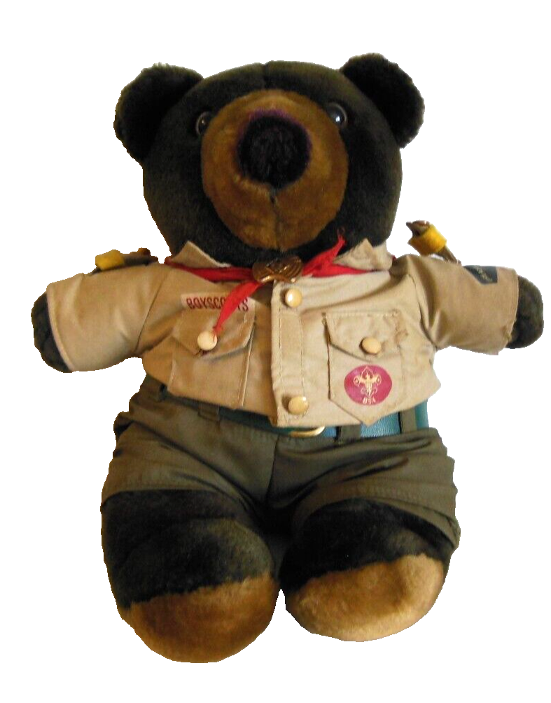 Boy Scouts Greater NY Council Brown Stuffed 9.5" Bear, VTG RARE VERSION ...