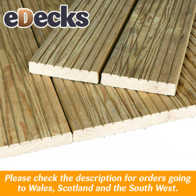 Reject Value Decking Boards Limited Stock 120mm x 26mm x 2.4m Pressure ...