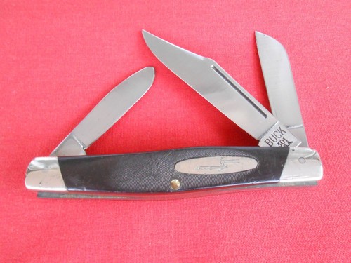 BUCK USA 301 3 BLADE STOCKMAN BLACK HANDLES PRE DATE CODE KNIFE | eBay