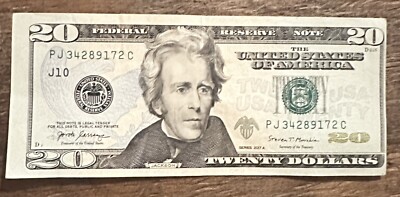 $20 Dollar Bill Misprint - 2017 Series A | eBay