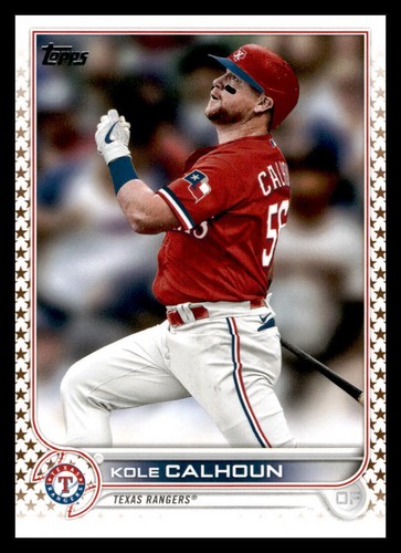 2022 Topps Kole Calhoun #605 Texas Rangers GOLD STAR | eBay