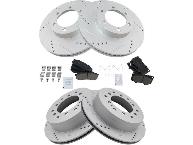 TRQ 88FN41F Front and Rear Brake Pad and Rotor Kit Fits 2003-2009 Lexus ...