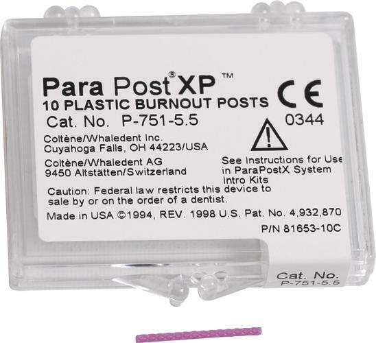 COLTENE P7515.5 ParaPost XP purple .055" (1.40mm) plastic burnout post ...