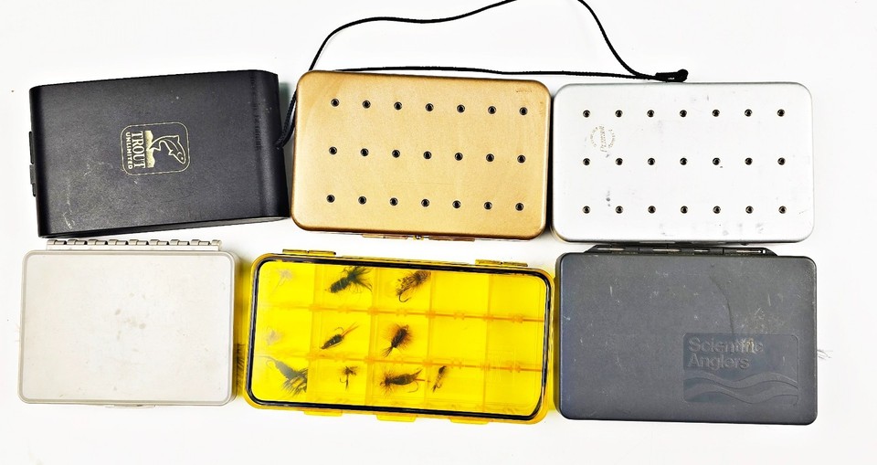 6 Vintage Fly Boxes Filled With Flyrod Lures Perrine Trout Unlimited ...
