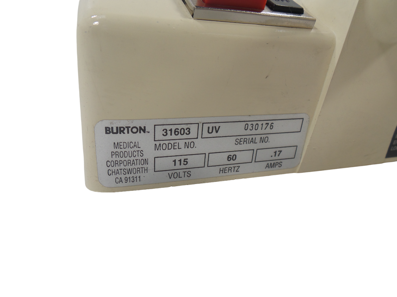 Burton 31603 Professional Series UltraViolet Examining Light Mw00c for ...