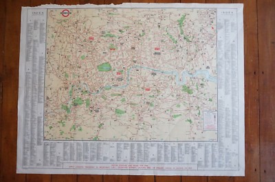 1935 London Transport Map London Bus Routes Poster Tube Underground ...