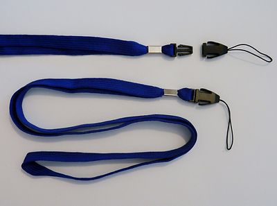 10 pack - BLUE - NECK LANYARD STRAPS ** ipod mp3 PDA phone ID keys ...