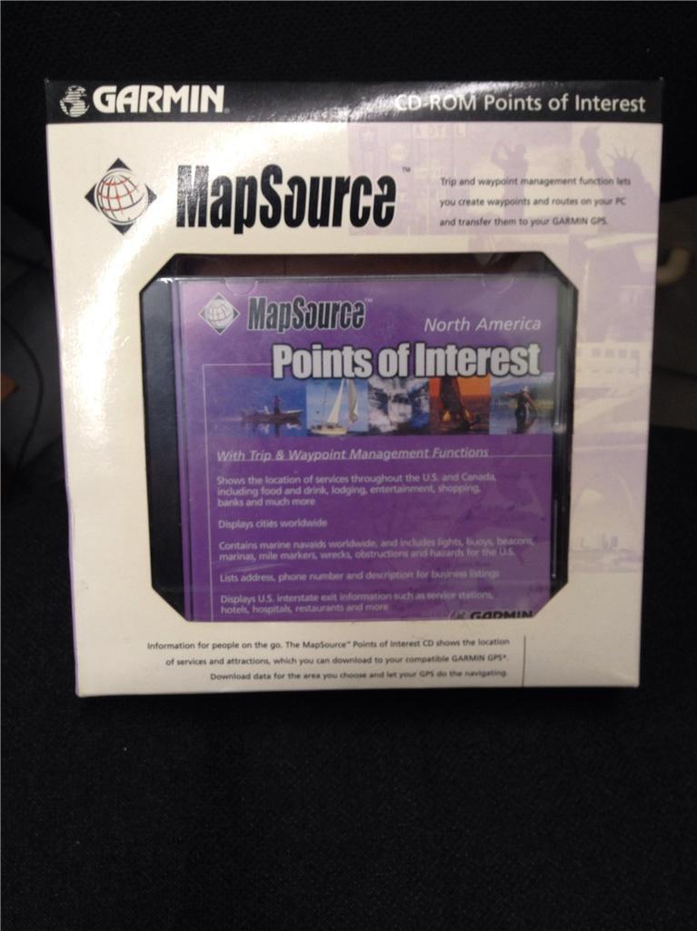 GARMIN MAPSOURCE, POINTS OF INTEREST CD, Mfg# 010-10215-07, NEW IN ...