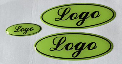 Ford Fiesta Mk6 St150 Gel Badge Overlay Green & Black Front back s ...