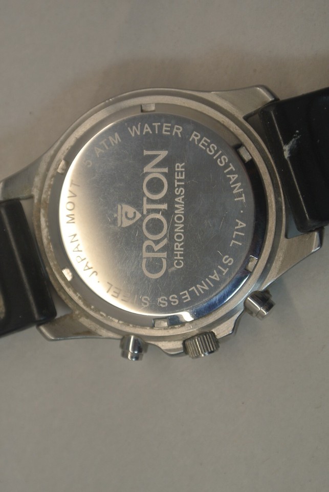 Men's Watch CROTON CHRONOMASTER Stainless Steel Analog Quartz | eBay