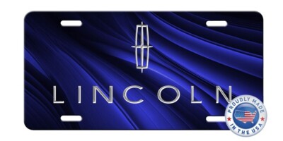 LINCOLN Inspired art on Silver and Hot Blue aluminum license plate Tag ...