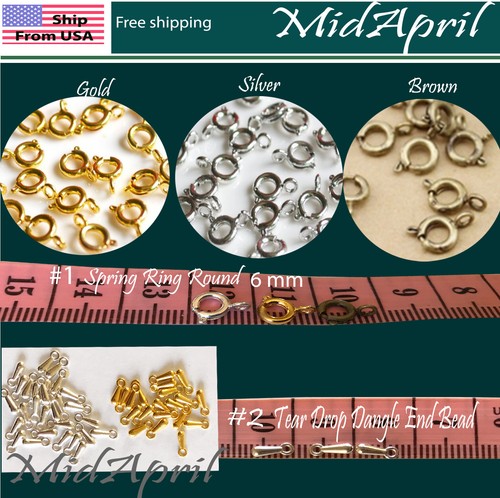 spring ring round Clasps connector necklace Bracelet DIY Dangle End ...