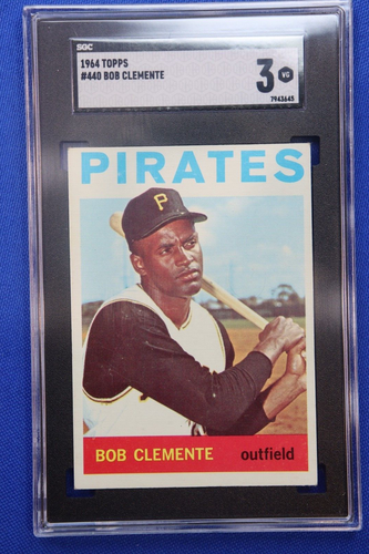 1964 Topps ROBERTO BOB CLEMENTE #440 SGC 3 Graded VG Baseball Card ...