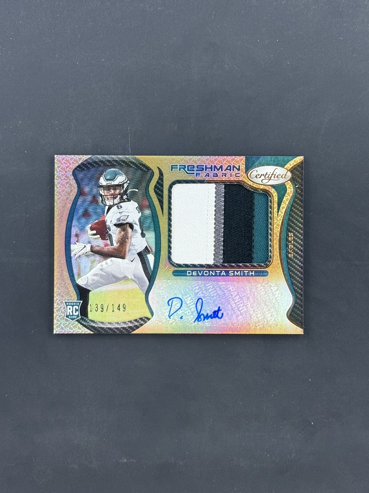 2021 Panini Certified DeVonta Smith 4 Color Rookie Patch Auto RPA /149 ...