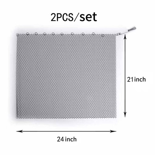 Spark Blocker Curtain Set 2Pack Fireplace Mesh Screens for Decorative ...