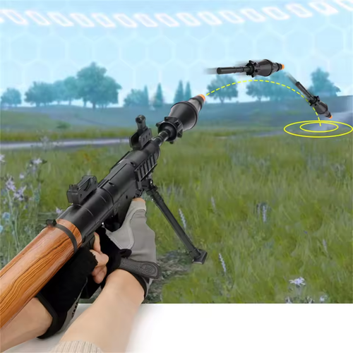 1/1 Scale RPG-7 Rocket Grenade Launcher Bazooka Plastic Soft Bullet ...