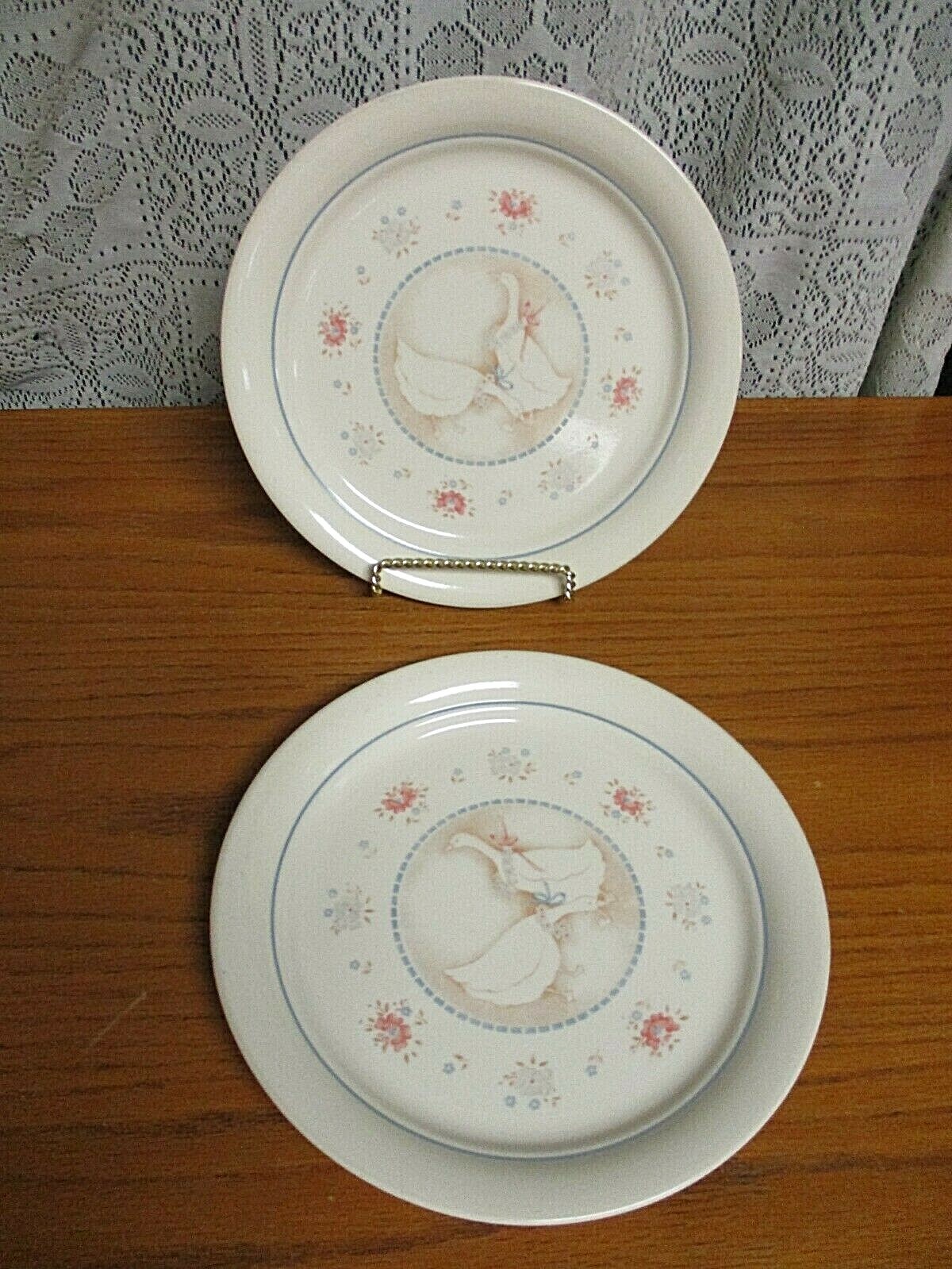 2 Corelle Country Promenade Dinner Plates Duck Goose Geese 10 1/8 ...