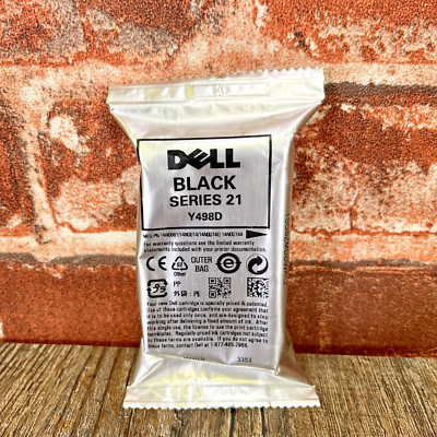 Genuine Dell X739n (Y498d) Series 21 R Black ink Cartridge V313w P513w ...