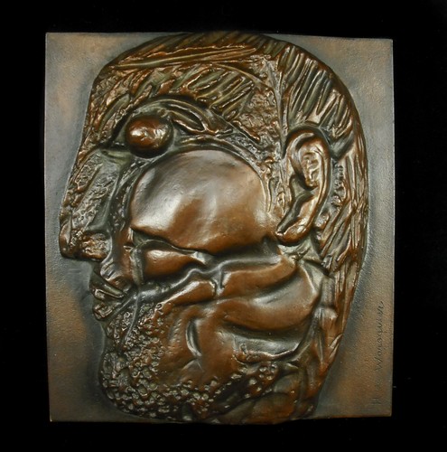 Henry DE WAROQUIER "The Gaulois" Large bronze cast iron num EE/50 medal ...