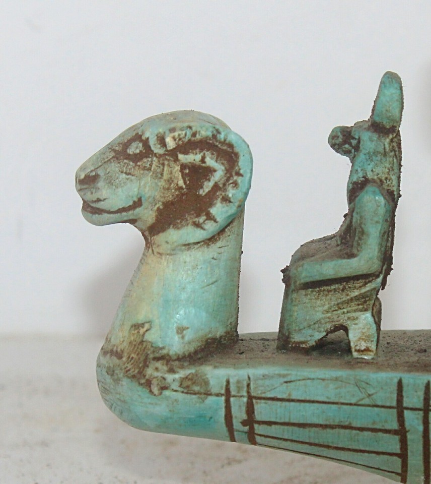 Rare Ancient Egyptian Antique Anubis Boat of Afterlife BC Egyptian ...