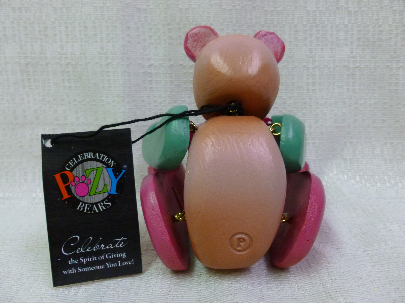 Celebration Wooden Gift Craft Pozy Teddy Bear Mom Is Love New Figurine ...