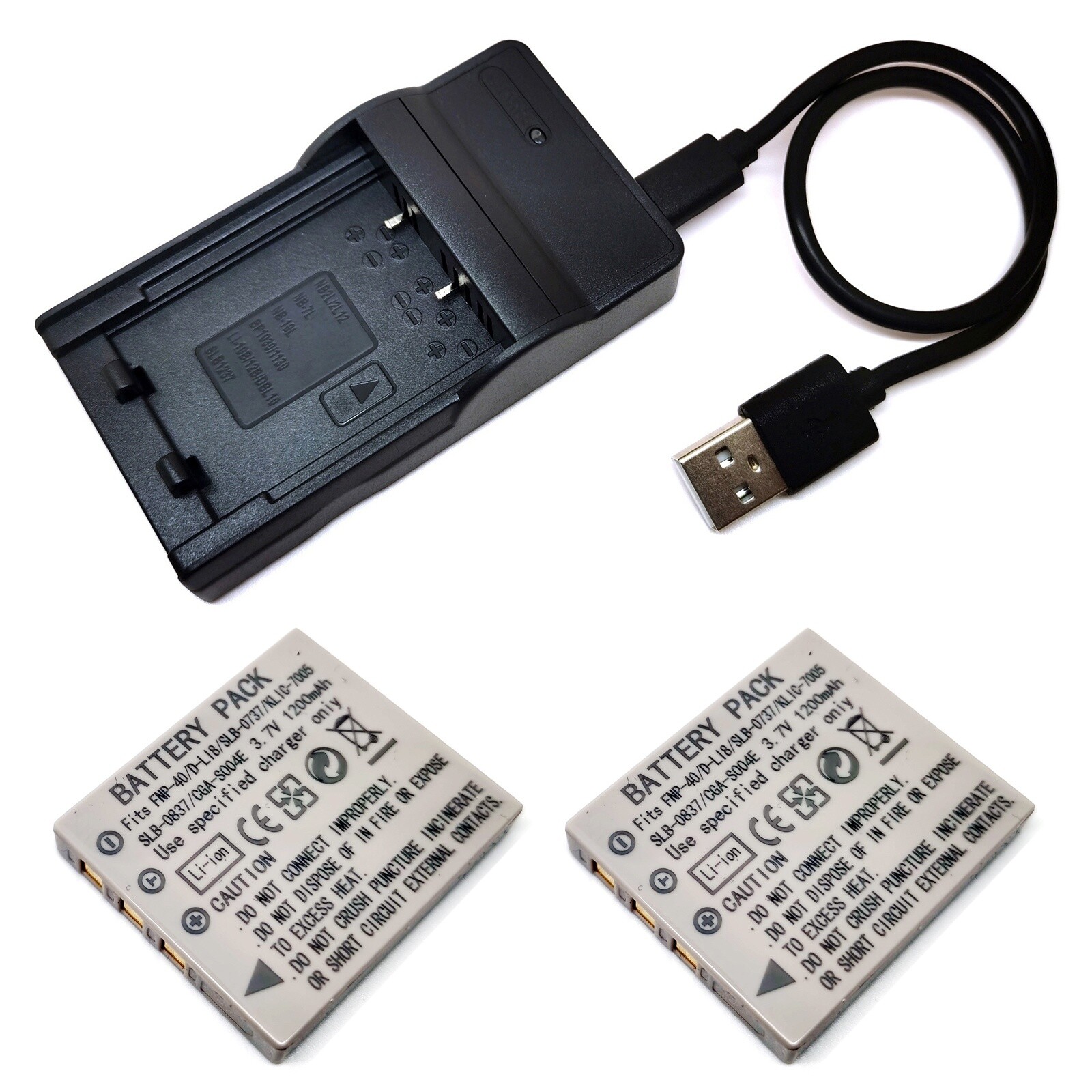 Battery Pack / USB Charger For Samsung Digimax i5 i6 i50 MP3 i70 SLB ...