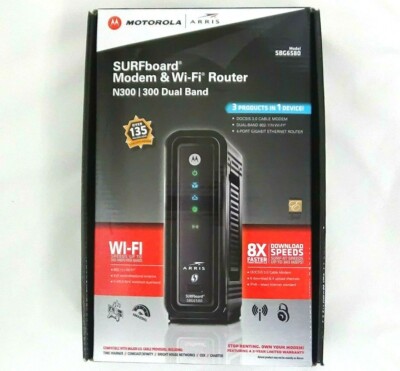 Motorola Arris SURFboard SBG6580 DOCSIS Cable Modem N300 Dual Band WiFi ...