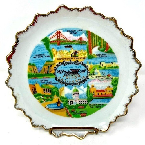 Beautiful Colton California Movieland Frontier Town Souvenir Plate 7 1/ ...