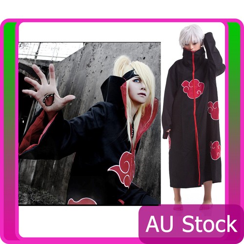 Naruto Akatsuki Cloak Robe Anime Cosplay Costume Uchiha Sasuke Itachi ...
