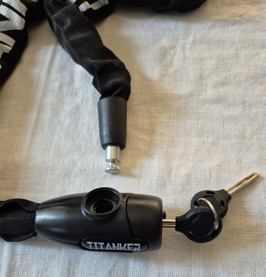 Titanker Heavy Duty Bicycle Lock Chain with Keys - 3 Feet Anti-Theft ...