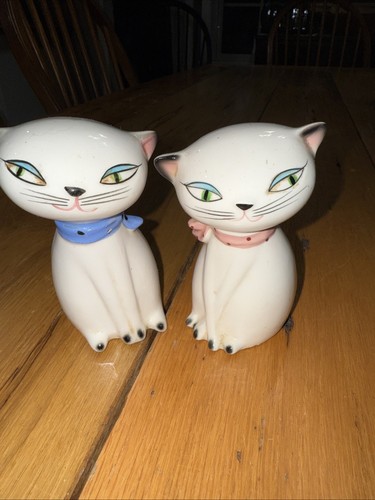 Vintage Holt Howard Cat Salt Pepper Shakers Cozy Kittens Siamese Japan ...