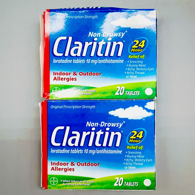 Claritin 24-Hour Allergy Treatment Loratadin10mg 2PK x 20 Tablets Exp ...