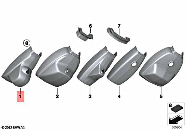 Genuine BMW Alpina Hybrid M5 M6 7L Set Of Covers Mirror Baseplate ...