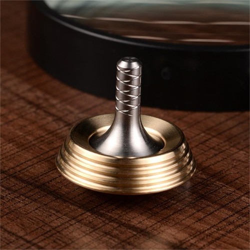 EDC Stainless Steel Brass Spinning Top Desktop Spinner Fidget Toy ...