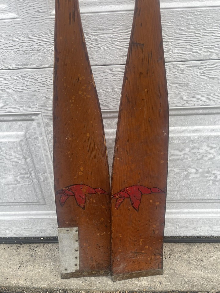 Rare antique Set Paddle Wood SCULL ROWING Oars Sculling | eBay