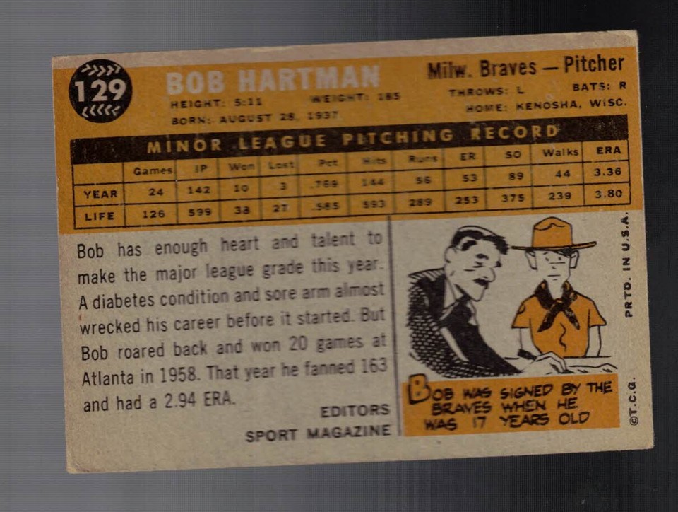 1960 Topps #320 Bob Allison - Washington Senators - GOOD | eBay