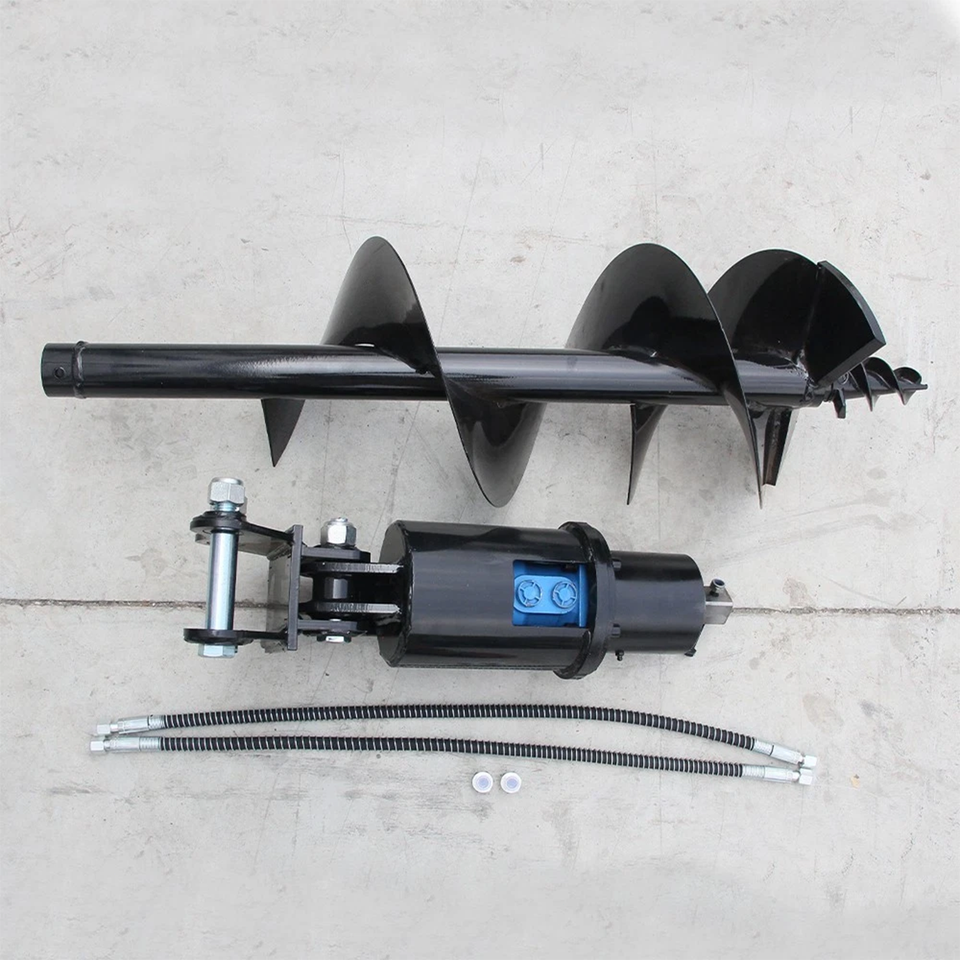 Auger Drill 200mm Drill Diameter for 1-1.5 Ton Mini Excavator with Pins ...