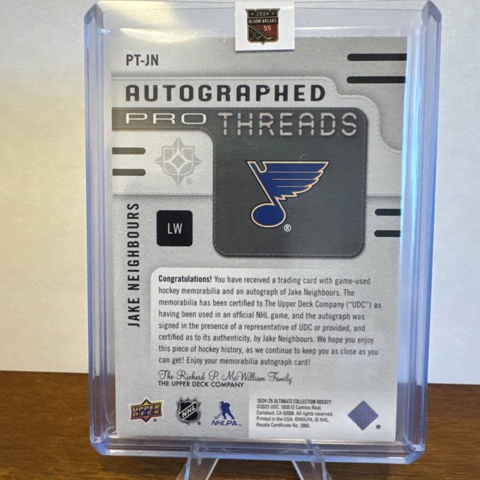 2024-25 UD Ultimate Collection Pro Threads Patch Auto 54/99 Jake ...