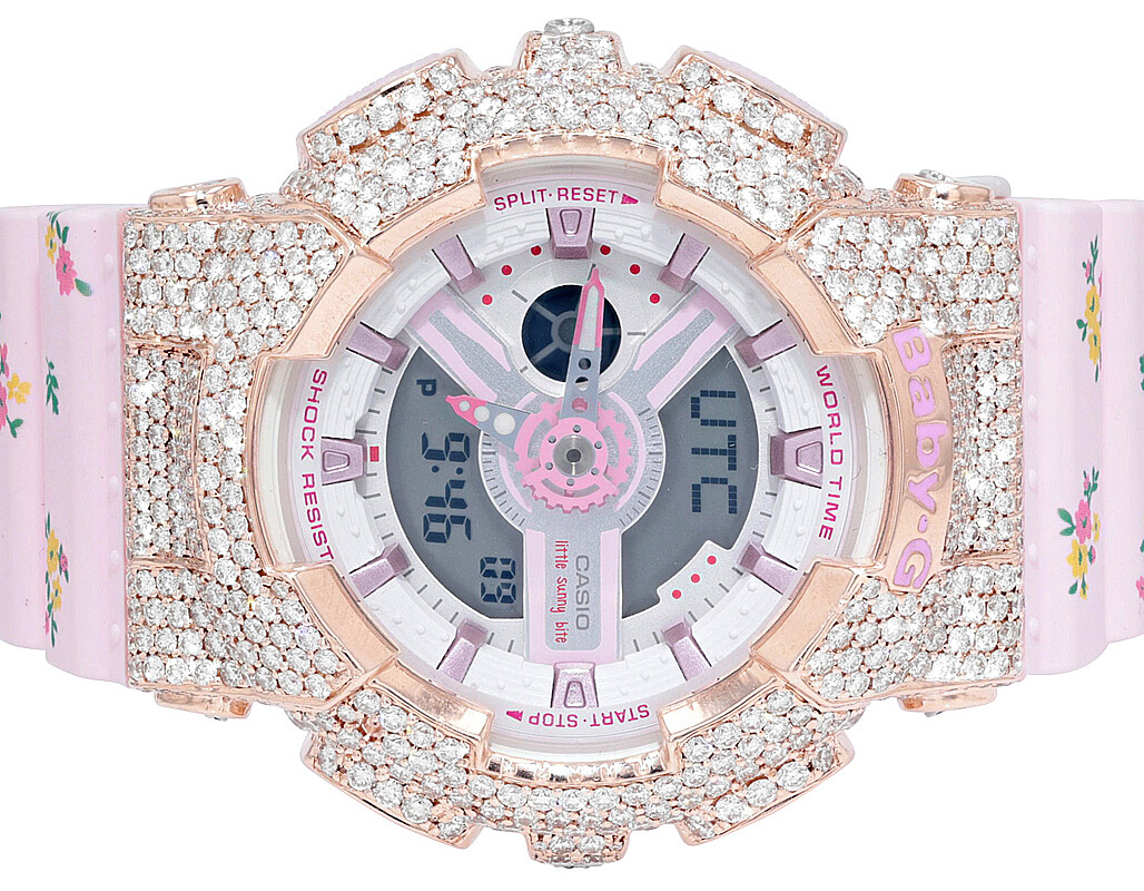 Casio Baby G LSB 43MM BA-110 Genuine Diamond Watch 6 1/2 CT | eBay