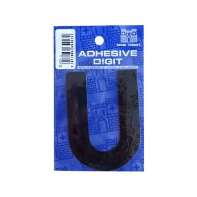 Castle Promotions U - 3in. Adhesive Digit - Black - Pack of 12 - DPX12U ...