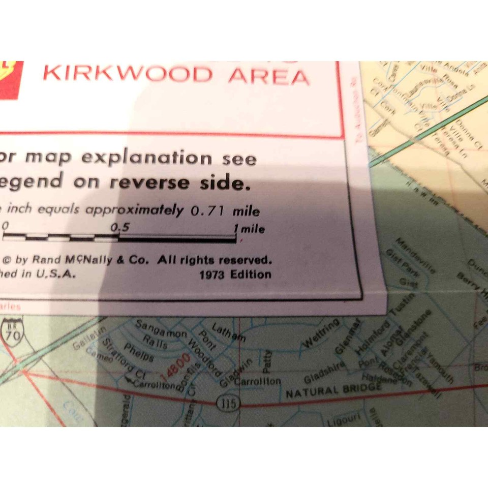 Shell St. Louis Missouri Highway Map 1973 Edition | eBay