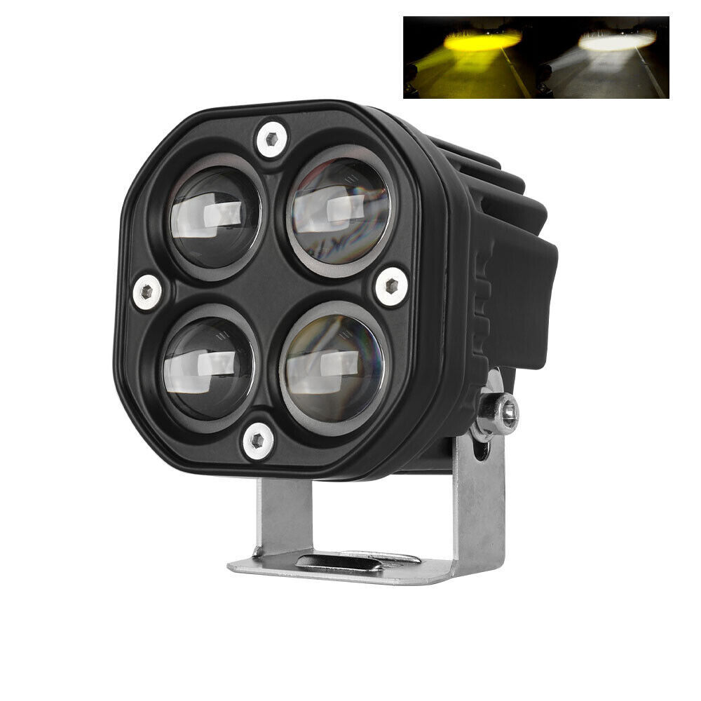 Pair 3inch 280W LED Work Light Amber Cube Pods Driving Work Fog SPOT ...