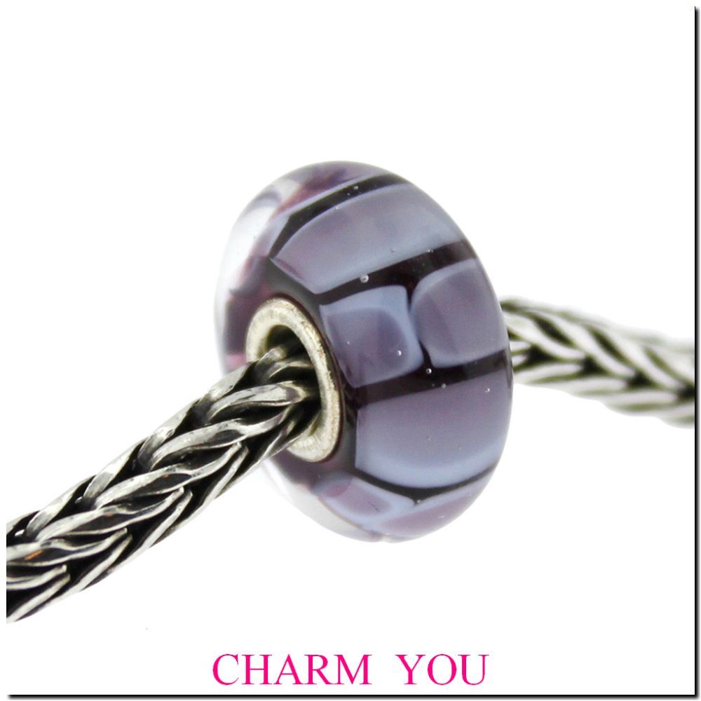 AUTHENTIC TROLLBEADS 61412 Purple Fusion Glass Bead | eBay