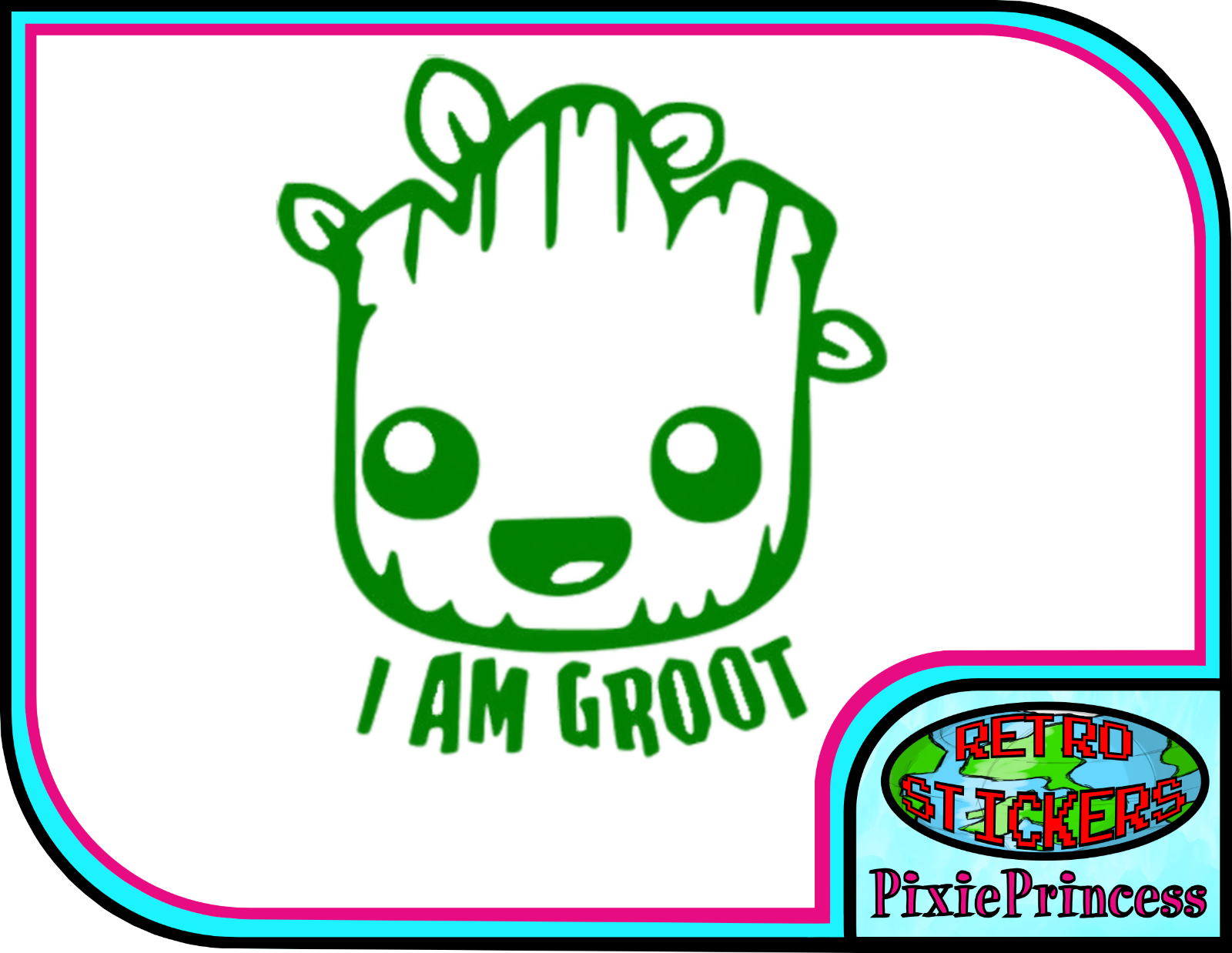 Marvel Groot Guardians Avengers D Vinyl Sticker Car Window Wall Poster ...