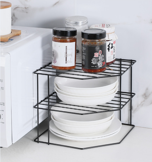 Multifunction 3 Tier Corner Plate Kitchen Cupboard Organiser Tidy ...