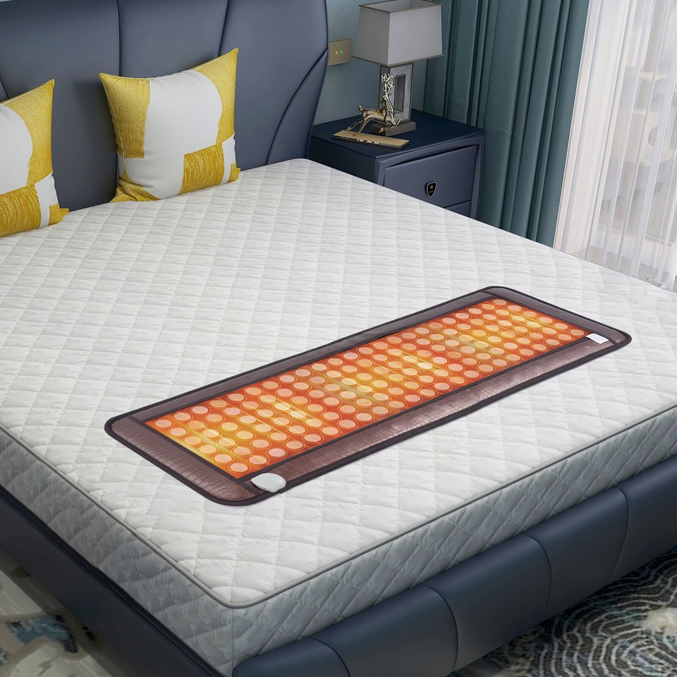 Natural Jade Tourmaline Stone Far-infrared Therapy Mat Electric Heating ...